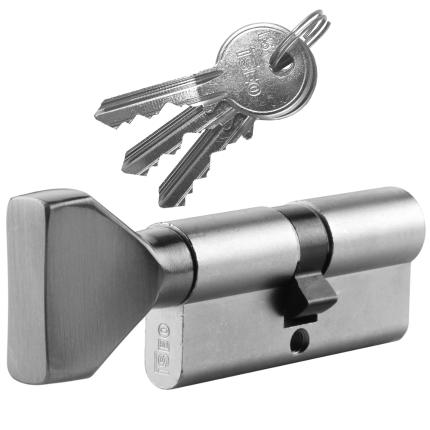 Cylinder Euro Profile 5 pin Thumbturn ISEO F5 | Nickel & Brass